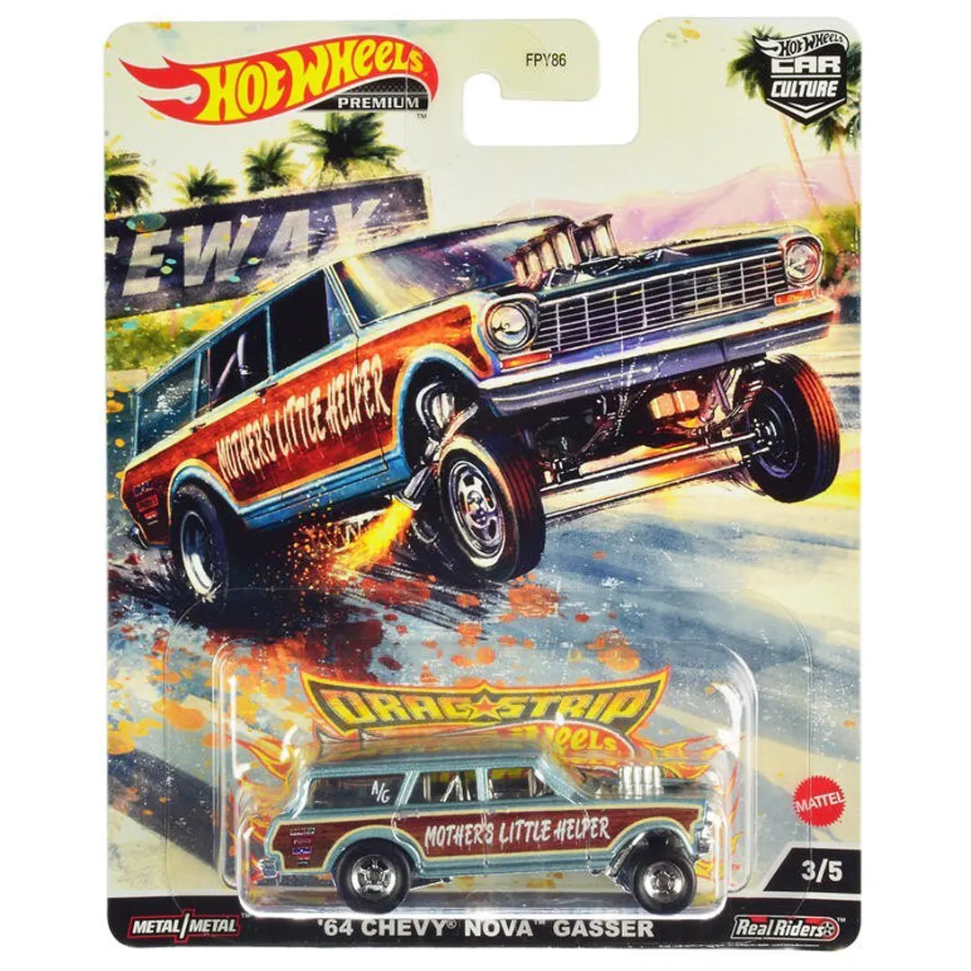 64 Chevy Nova Gasser - Dragstrip Demons 3/5 - Hot Wheels – BlasterChile