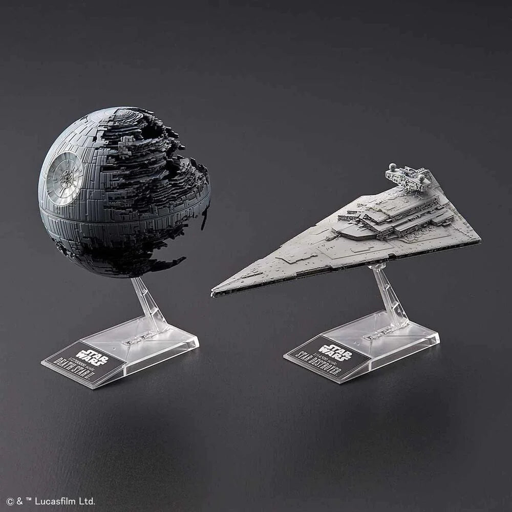 1/2,700,000 DEATH STAR II & 1/14,500 STAR DESTROYER - Model Kit Bandai ...