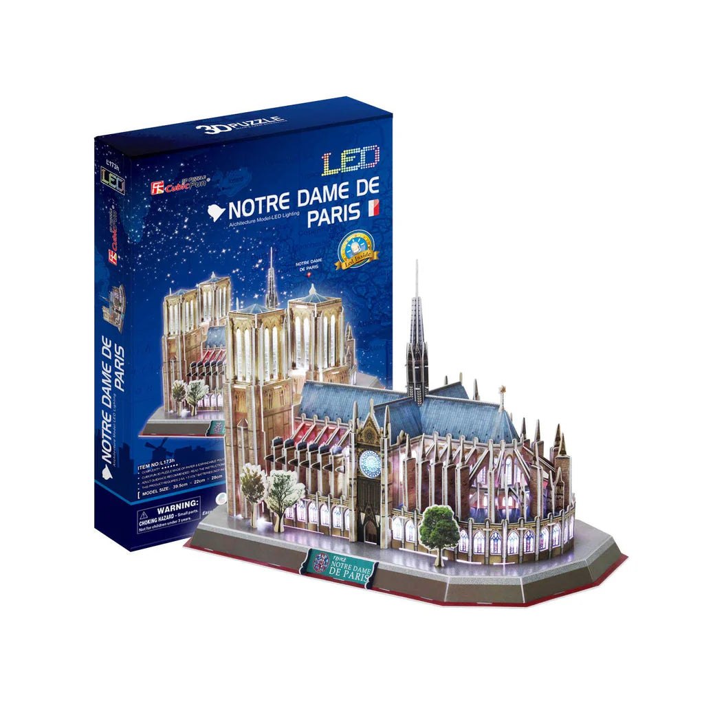 Notre Dame Luces LED - Architecture Model - Rompecabezas 3D – BlasterChile
