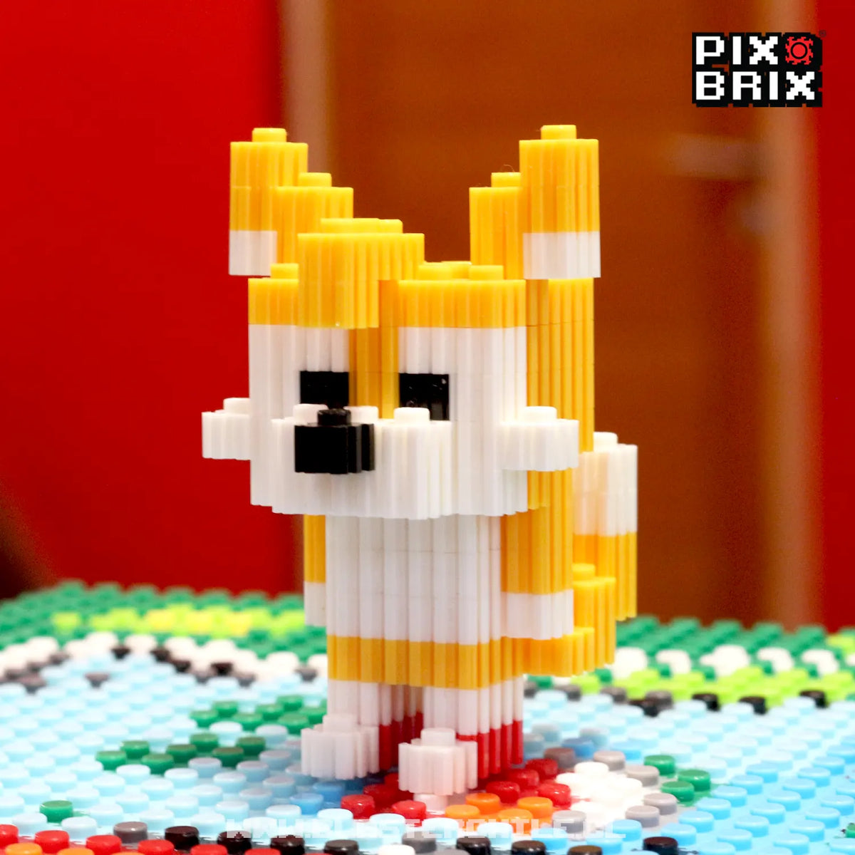 Colitas/Tails Pequeño Armable 3D - Sonic the Hedgehog - Pix Brix ...