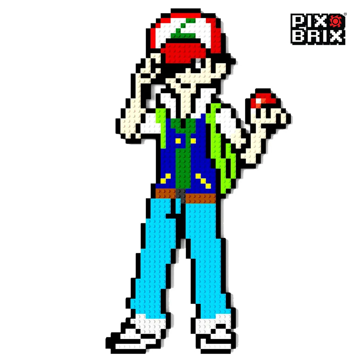 Ash Ketchum Puzzle 2D- 55 x 29cm - Pokemon - Pix Brix – BlasterChile