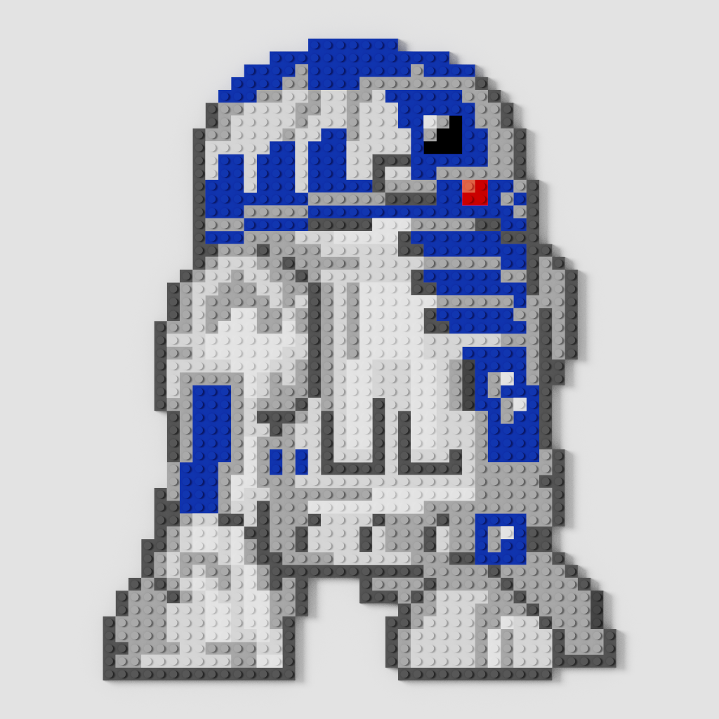 R2 D2 Puzzle 2D - 40 x 32cm - Pix Brix – BlasterChile