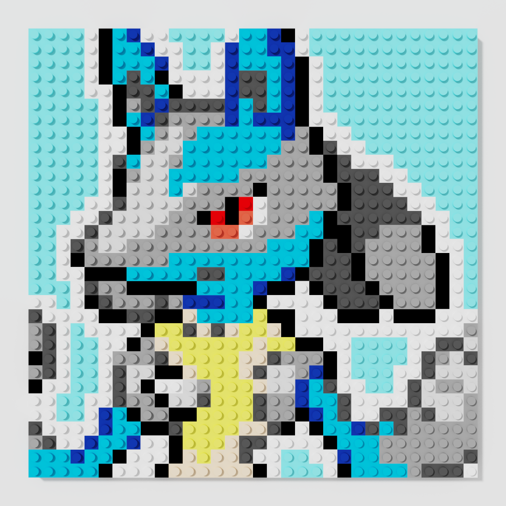 Lucario Puzzle 2D - 25.5 x 25.5cm - Pix Brix – BlasterChile