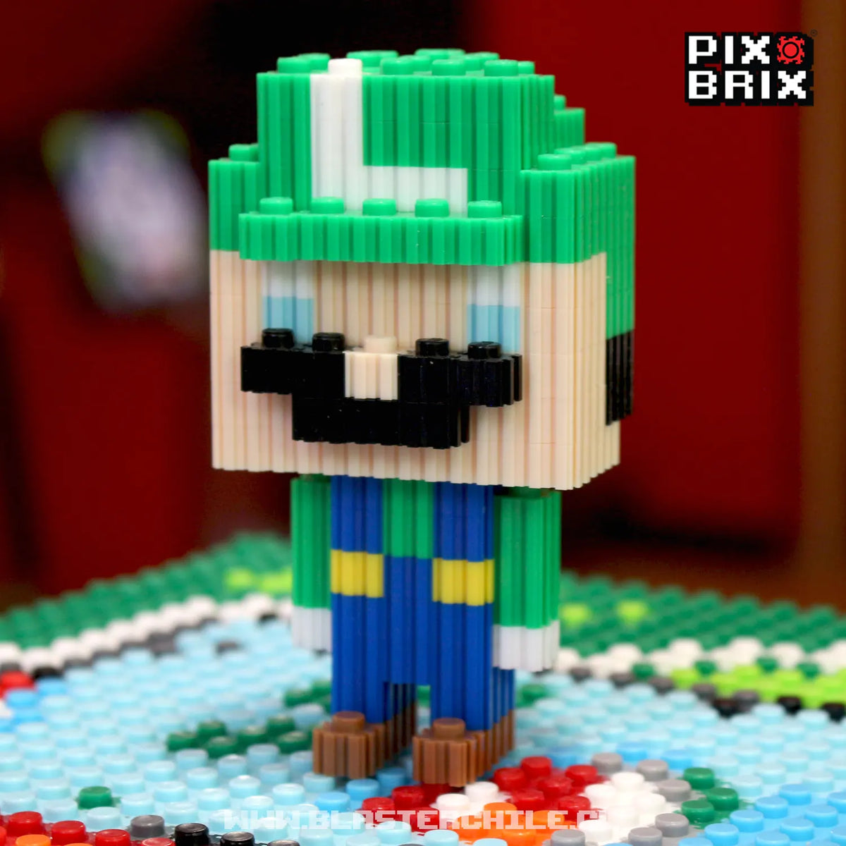 Luigi Armable 3D - Mario Bros - Pix Brix – BlasterChile