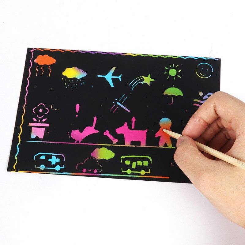 Set 50 de Hojas Para Raspar con Accesorios - Scratch Art – BlasterChile
