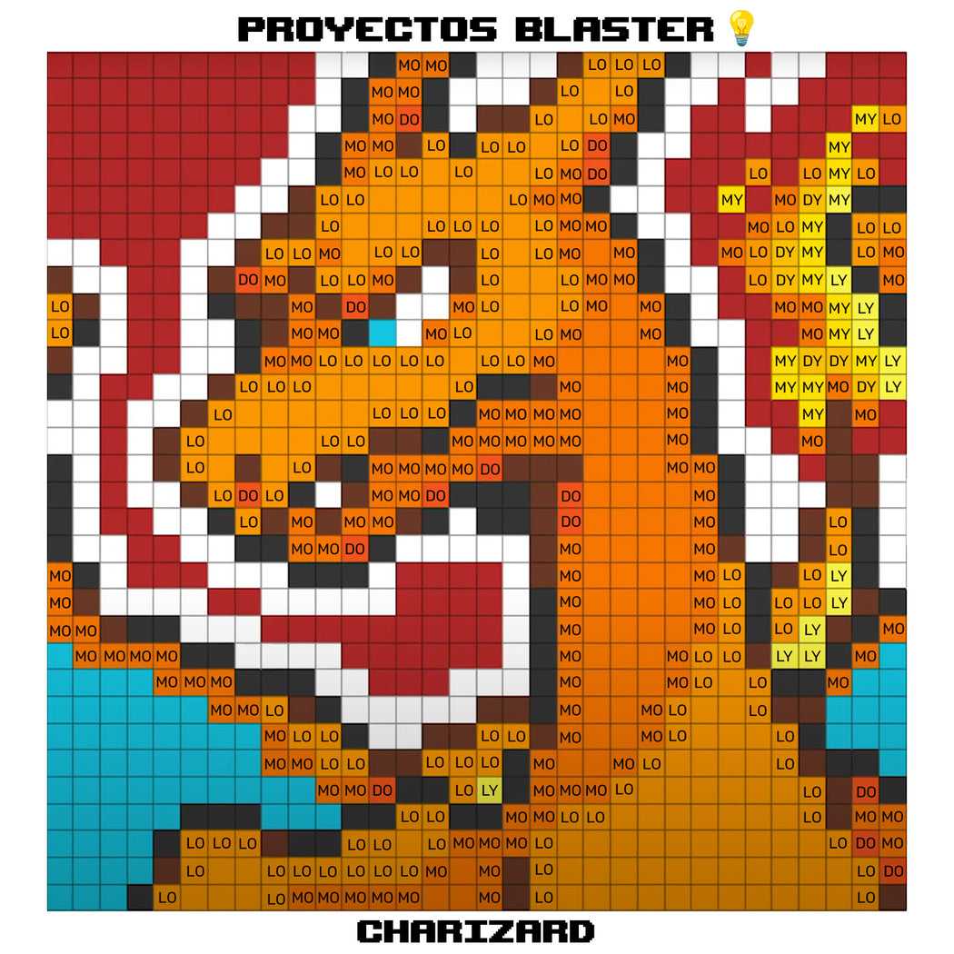 Charizard Puzzle 2D - 25.5 x 25.5cm - Pix Brix – BlasterChile