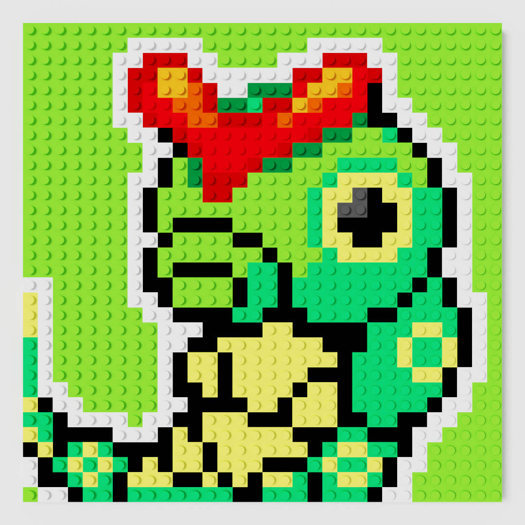 Caterpie Puzzle 2D - 25.5 x 25.5cm - Pix Brix – BlasterChile