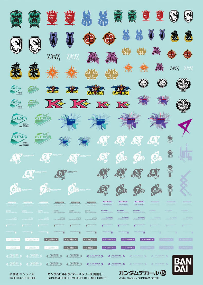 GUNDAM DECAL 124 Gundam Build Drivers Series Multiuse 1 - Model Kit Ar ...