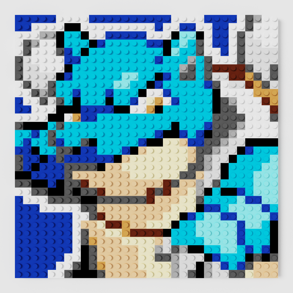 Blastoise Puzzle 2D - 25.5 x 25.5cm - Pix Brix – BlasterChile